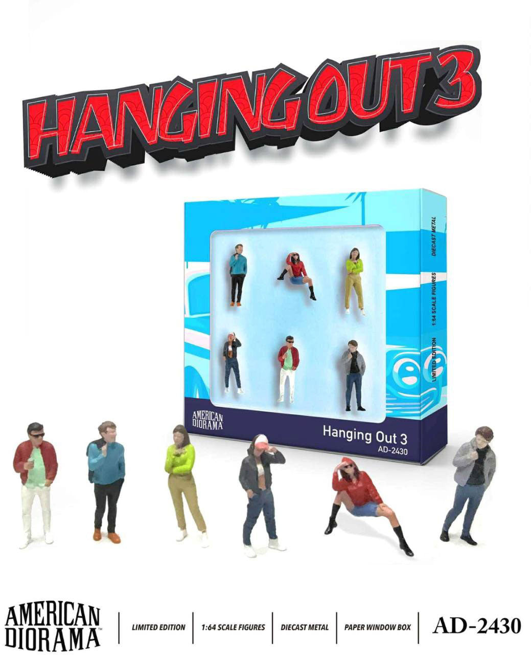 American Diorama Hanging Out 3 Figuren-Set (6 Figuren) | 1:64 ...